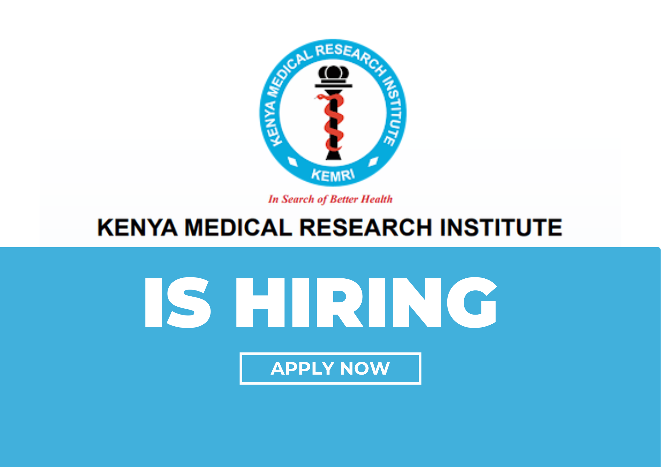 KEMRI Announces 14 Job Openings Across Kenya - Jobs Daily